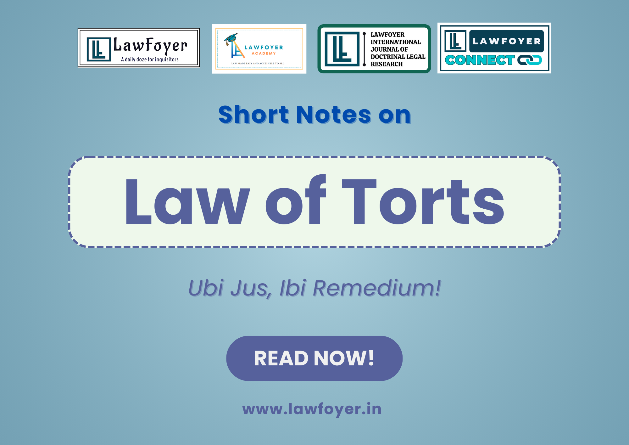Law of Torts – Notes | LawFoyer
