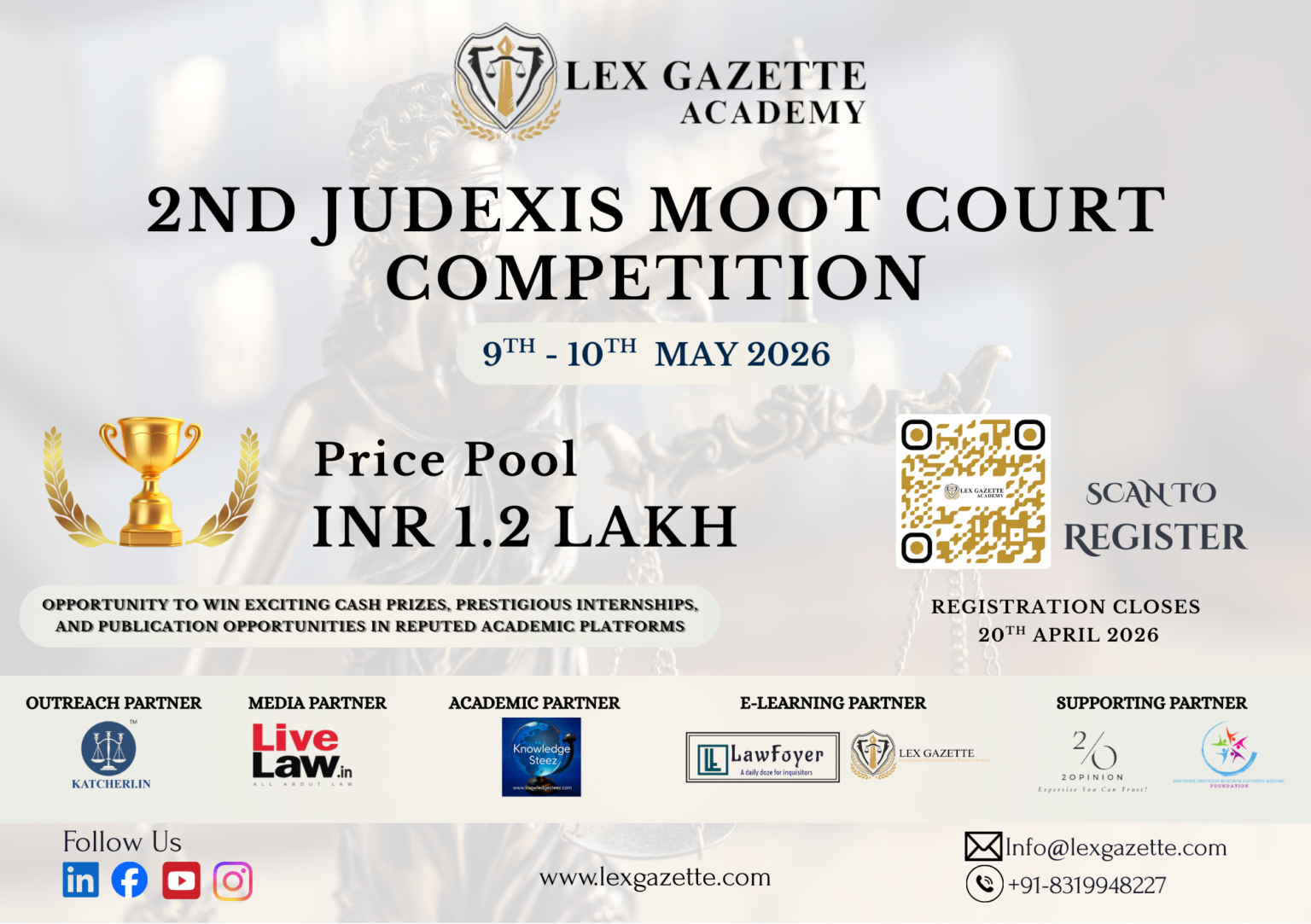 2ND JUDEXIS MOOT COURT COMPETITION 2026 | Organized by Lex Gazette ...